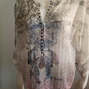 M Made In Italy | Tops | Made In Italy Knit Long Sleeve Crochet Top ...